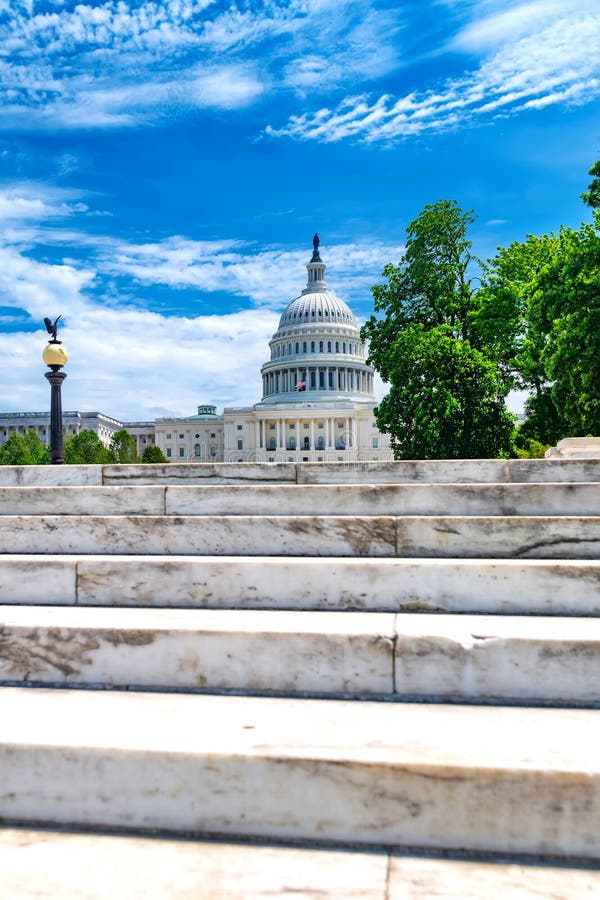 Marble Steps Leading To the Capitol Building in the U.S Stock Image ...