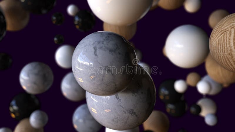 Various Spheres Flying at Random Stock Video - Video of composition ...