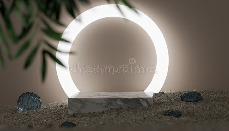 Marble Stone Plate Cosmetic Podium. Product Setting Podium, Stone ...