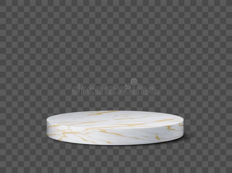 Marble Stone Podium Stage, 3d Round Platform Stock Vector ...