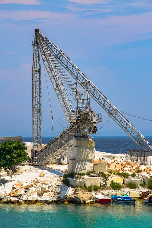 Marble Stone Quarry on Greek Shore Stock Photo - Image of quarry ...