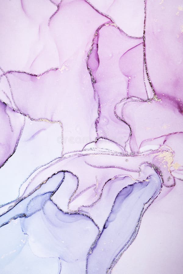 Marble Surface in Blue-purple Tones with Glitter Effect. Modern Stone ...