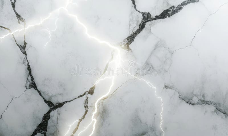 Marble Surface with Striking Lightning Effects and Dramatic Cracks ...