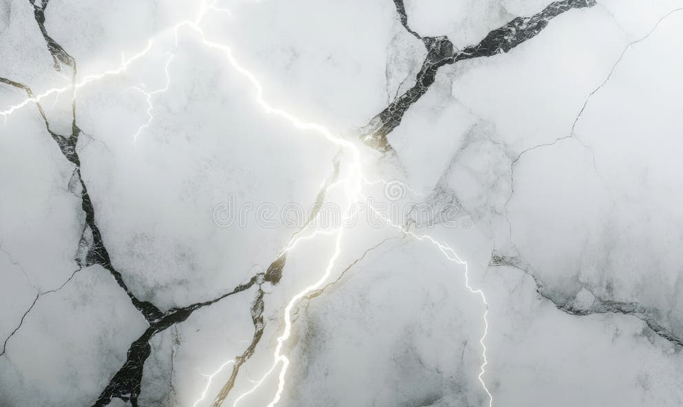 Marble Surface with Striking Lightning Effects and Dramatic Cracks ...