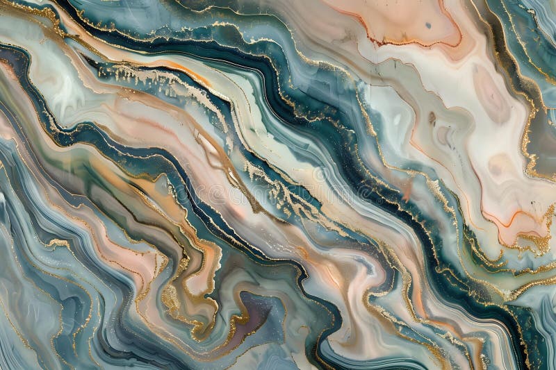 Marble Swirl Texture with Fluid Colors Stock Illustration ...