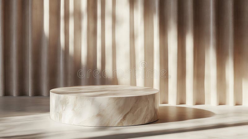 Marble Table Casting a Shadow on a Floor in a Well-lit Indoor Setting ...