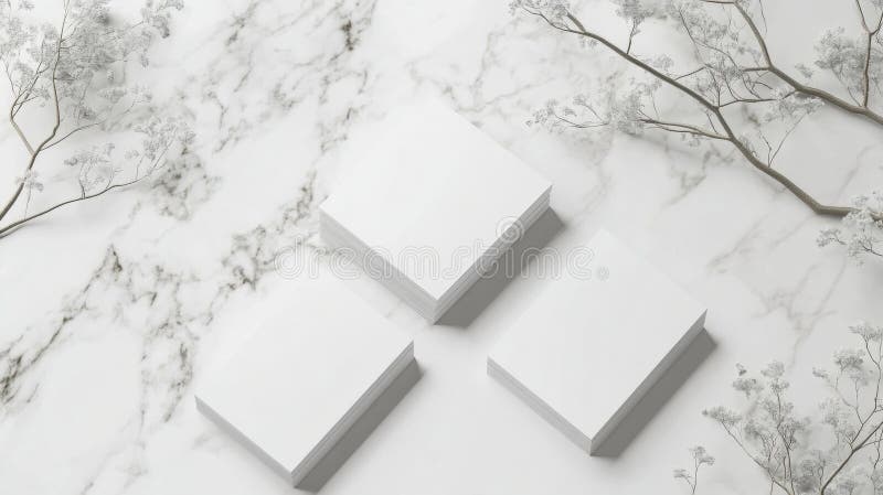 A Marble Table with Four Square Boxes on it Stock Illustration ...