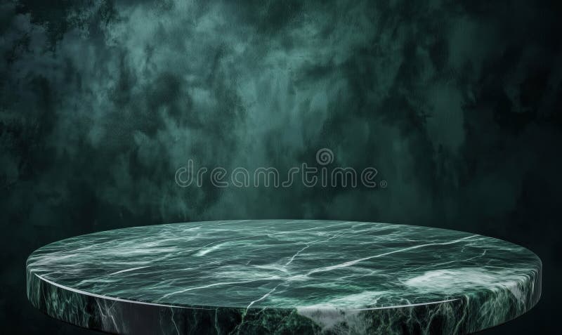 Marble Table Surface with Dark Green Background, Elegant and Modern ...