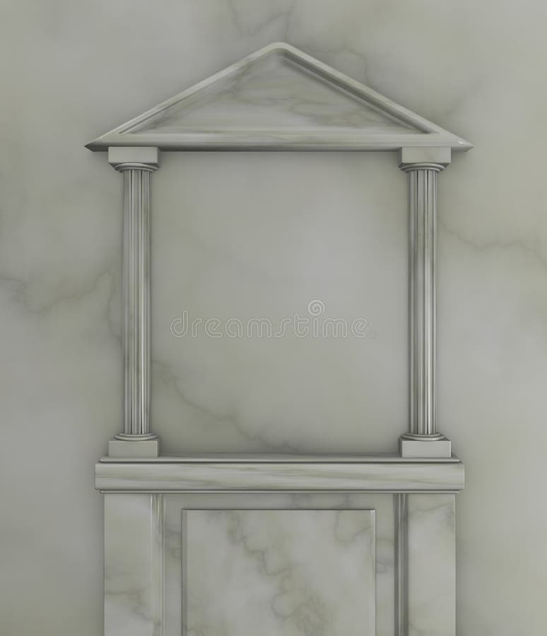 Marble temple-shaped frame stock illustration. Illustration of ...