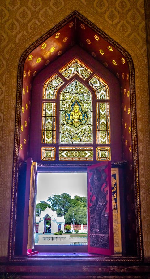 The Marble Temple ( Wat Benchamabophit ), Bangkok, Thailand Stock Photo ...