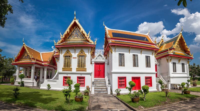 The Marble Temple ( Wat Benchamabophit ), Bangkok, Thailand Stock Image ...