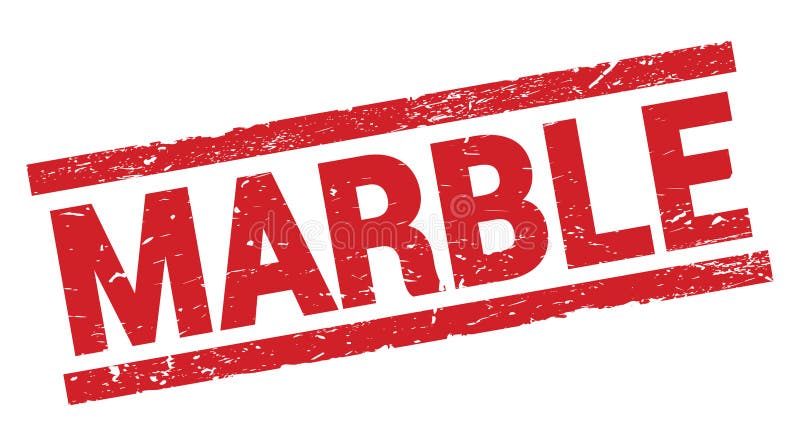 MARBLE Text on Red Rectangle Stamp Sign Stock Illustration ...