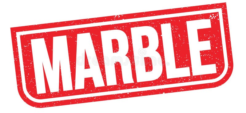 MARBLE Text Written on Red Stamp Sign Stock Illustration - Illustration ...