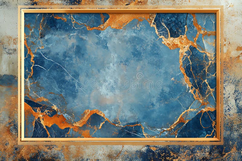 Marble Texture in Azure Blue with Gold Veins Abstract Pattern Elegant ...