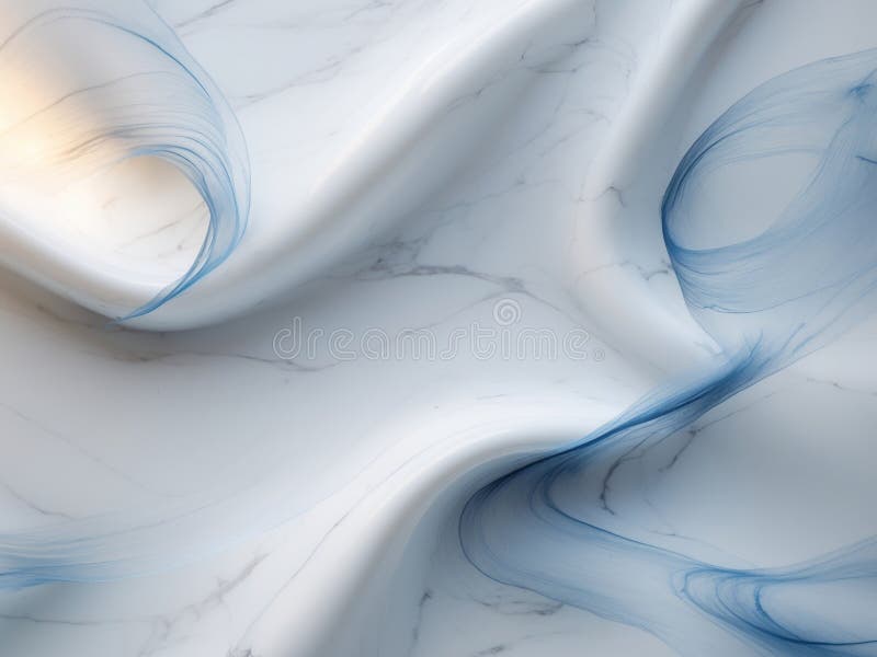 Marble Texture Background Design with Elegant Blue Swirls and Soft ...
