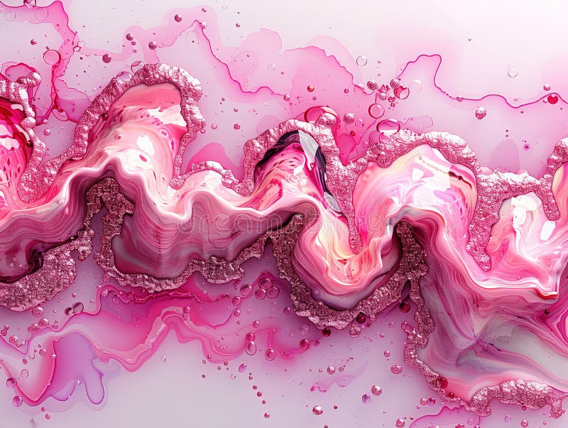 Marble Texture Background Pink Silver Abstract Pattern Luxury Paint ...