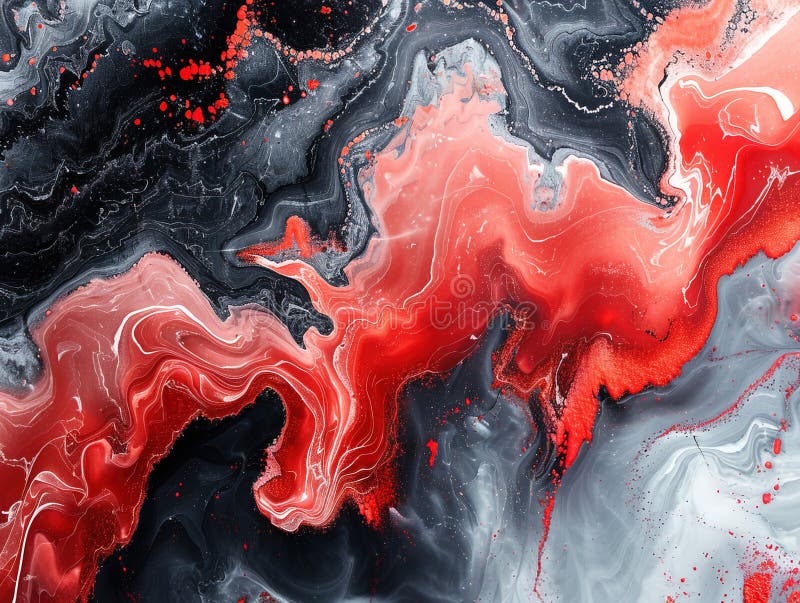 Marble Texture Background Red Silver Abstract Pattern Luxury Paint ...