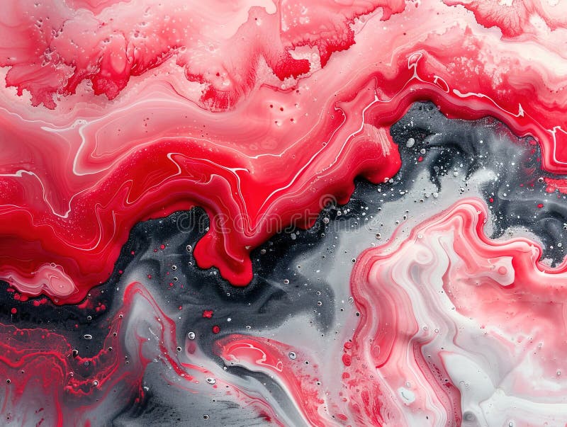 Marble Texture Background Red Silver Abstract Pattern Luxury Paint ...