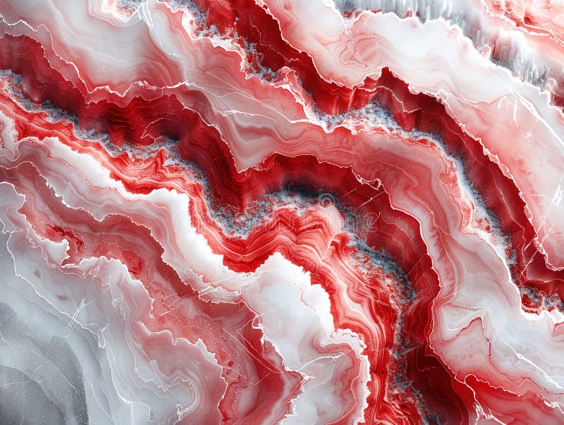 Marble Texture Background Red Silver Abstract Pattern Luxury Paint ...