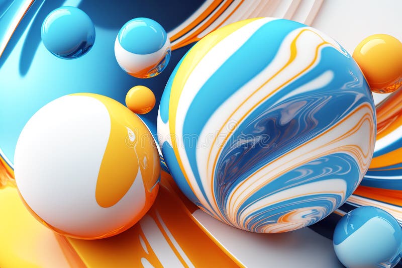 Marble Texture, Marble Ball. Kids Game Background Stock Illustration ...