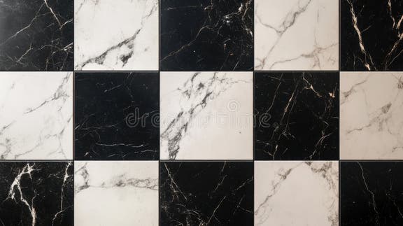 Marble Texture with Black and White Checkered Pattern for Interior ...