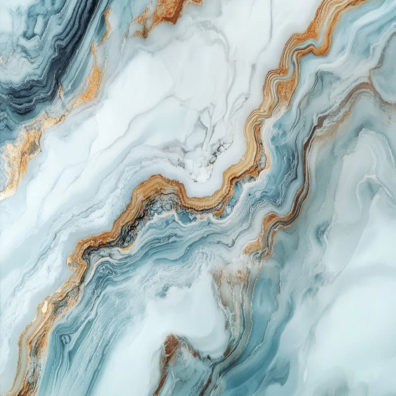 Marble Texture with Blue and Gold Swirls Capturing Elegant Natural ...