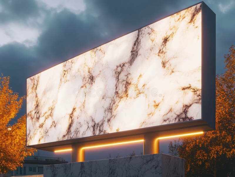 Marble Texture Digital Billboard Stock Photo - Image of modern, display ...
