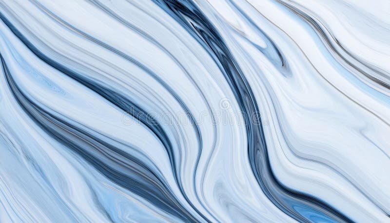 Marble Texture Effect with Abstract Wavy Pattern in Shades of Blue and ...