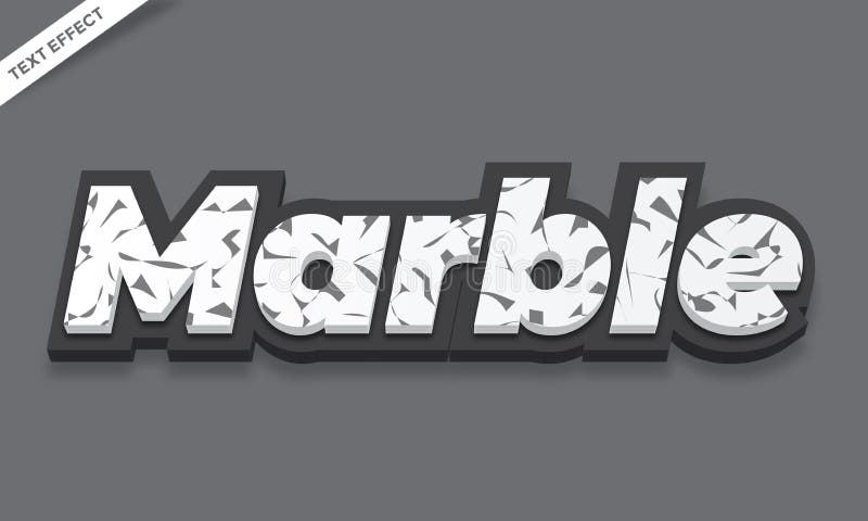 Marble Texture Text Effect Design Stock Vector - Illustration of ...