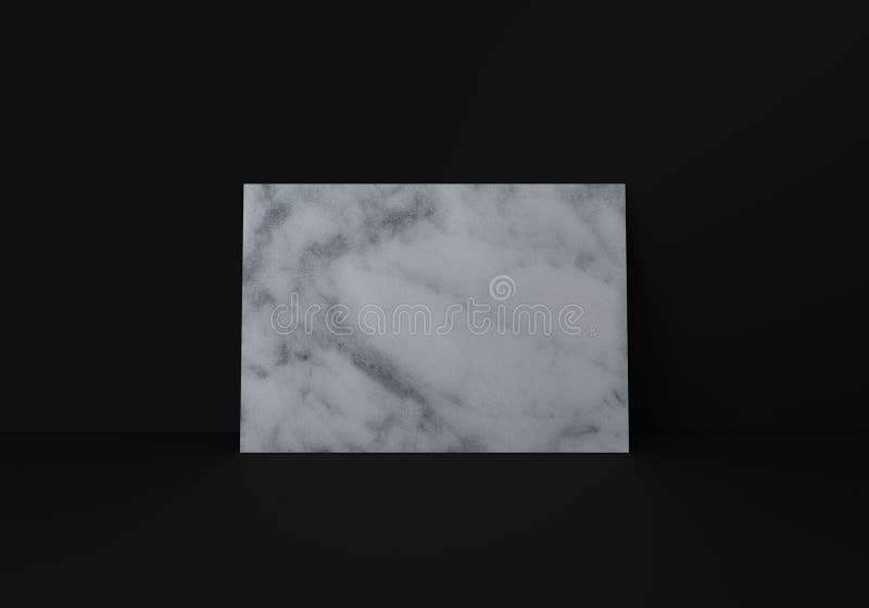 Marble Texture Vertical Rectangle A4 Paper Sheet Mockup, 3D Rendering ...