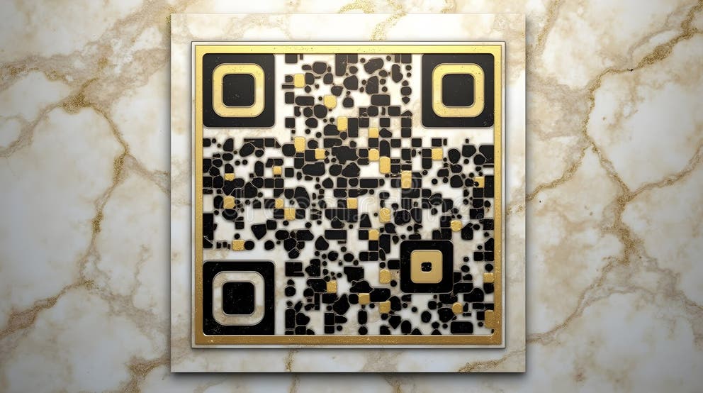 Marble-textured Qr Code, AI Generated Image Stock Image - Image of ...