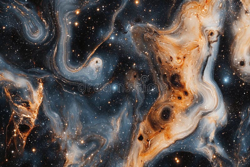 Swirling Marble Patterns Filled with Galaxy-inspired Stars Create a ...