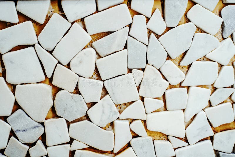 Marble Tiles of Small Size and Various Shapes. a Sample of Cladding ...