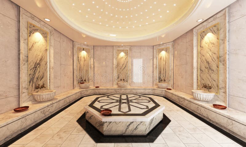 Marble Turkish Hamam, Bath Modern Design Stock Image - Image of body ...