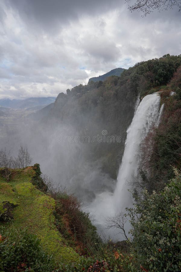 Marble Waterfall Near Terni in Umbria in Italy Stock Image - Image of ...