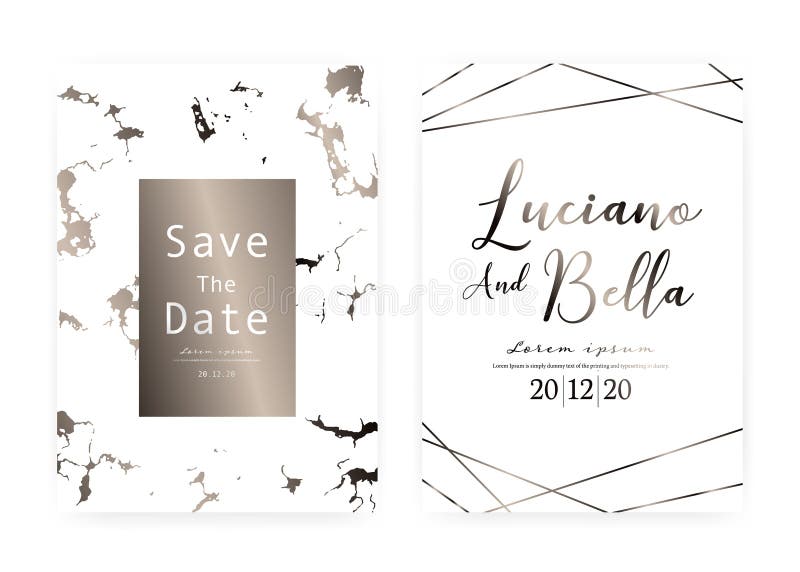 Marble Wedding Invitation Card, Save the Date Wedding Card, Modern Card ...