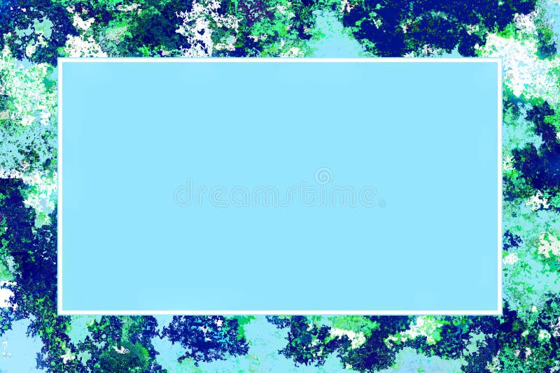 Marbled Blue Green White Frame Around Light Blue Center Stock ...