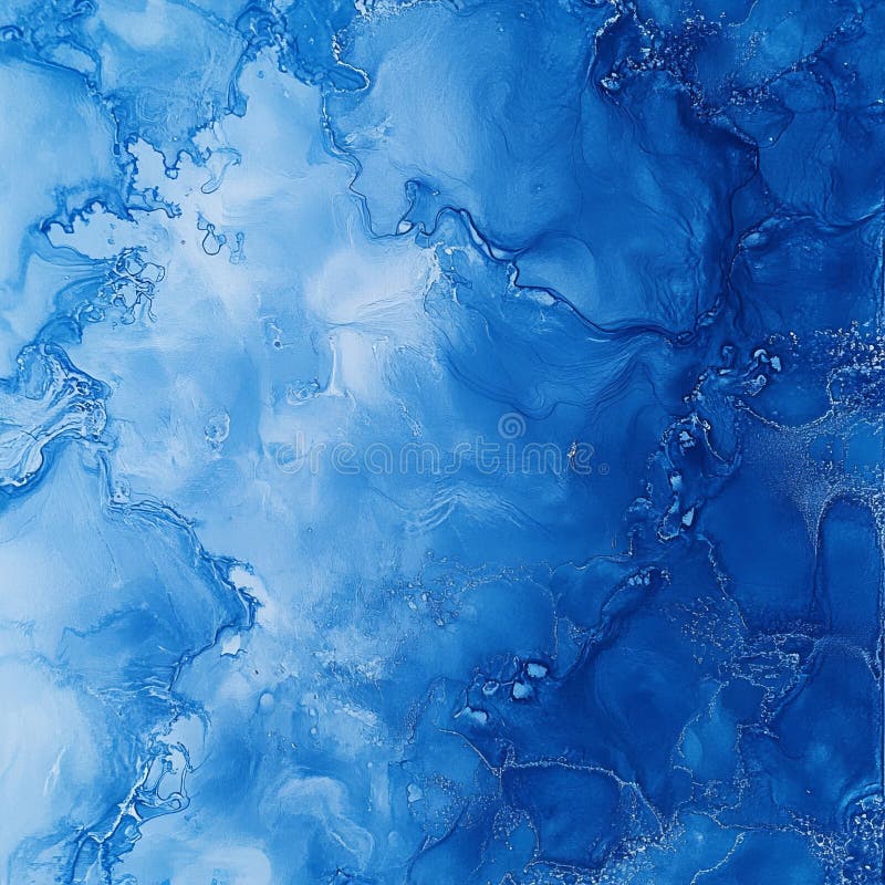 Marbled Blue Texture with Fluid Organic Patterns and Vibrant Shades ...