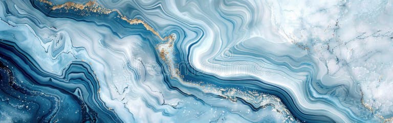 Marbled Blue and White Stone Texture Background - Panoramic Banner with ...