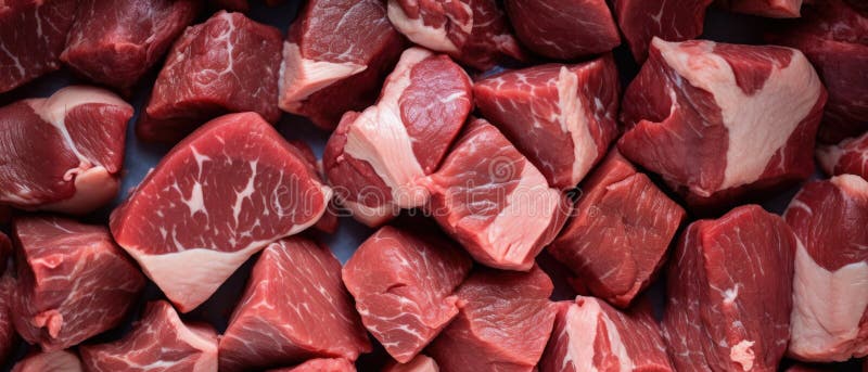 Marbled Meat, Top Blade Meat Steak, on Table Background, with Copy ...