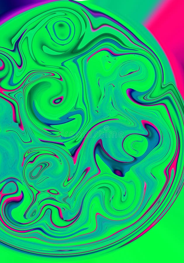 Marbled Neon Green Abstract Background. Liquid Marble Pattern Stock ...