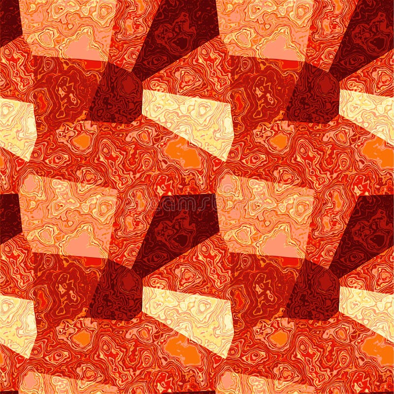 Marbled Red, Pink and Yellow Background of Polygons Stock Vector ...