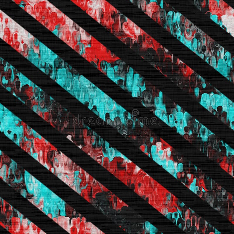 Marbled Rustic Blotch Stripe Woven Pattern Background. Worn Blue Red ...