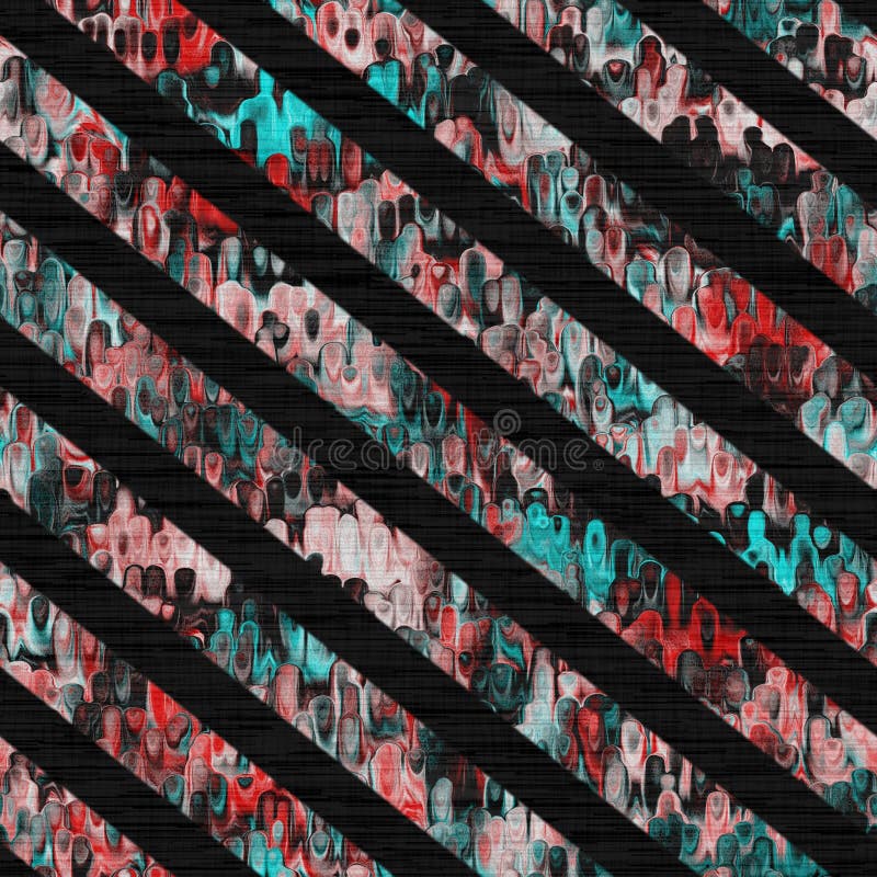 Marbled Rustic Blotch Stripe Woven Pattern Background. Worn Blue Red ...