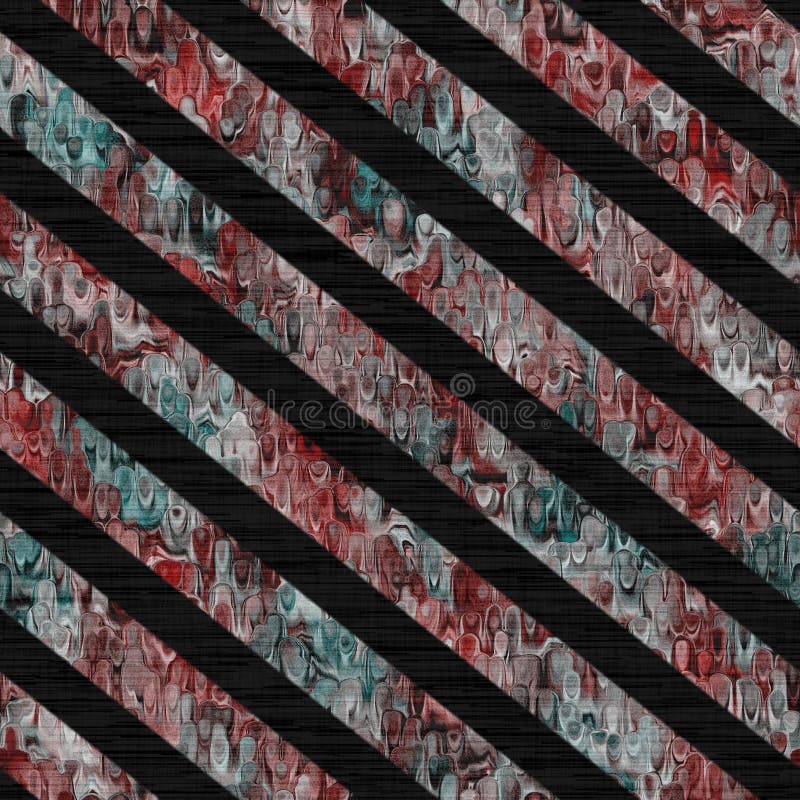 Marbled Rustic Blotch Stripe Woven Pattern Background. Worn Blue Red ...