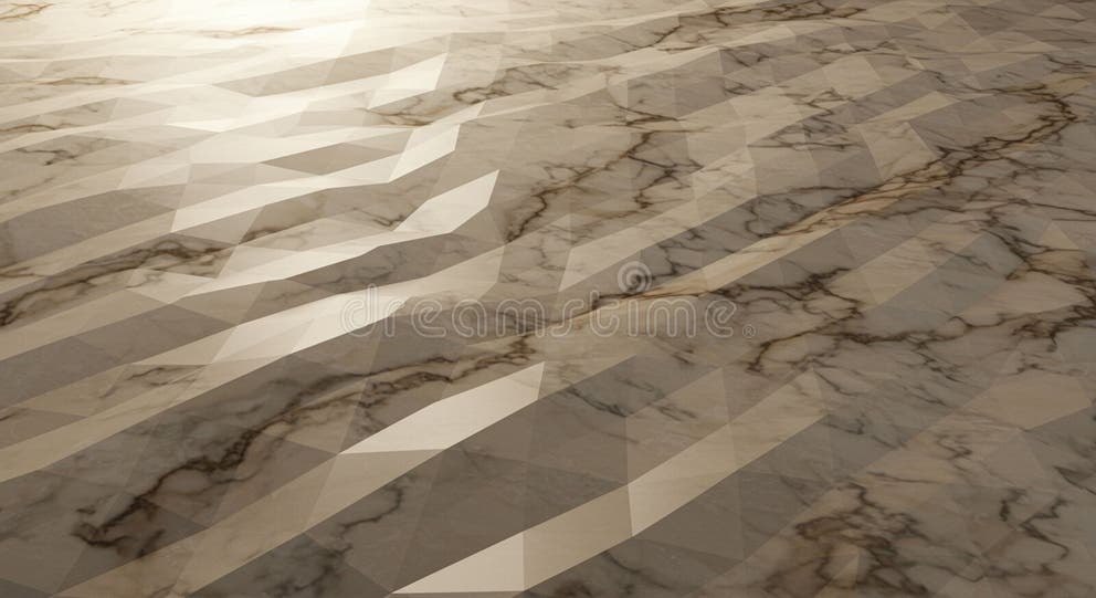 A Marbled Surface Combines Realistic Marble Texture with a Geometric ...