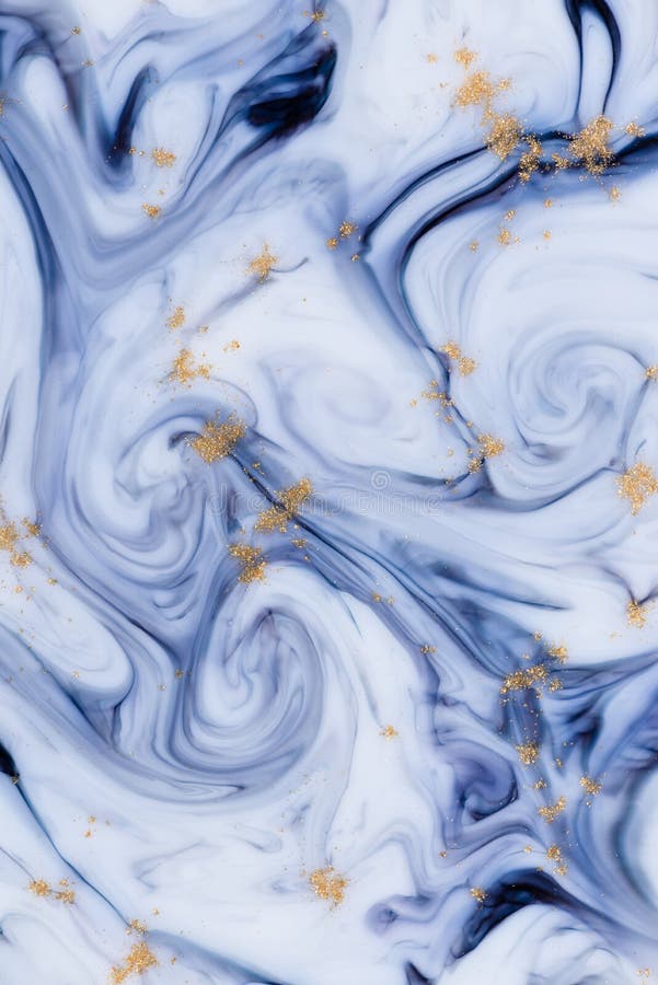Marbled Unique Blue Abstract Background Stock Photo - Image of liquid ...