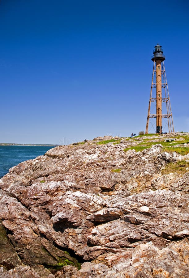 Marblehead lighthouse stock photo. Image of ocean, rock - 22449980