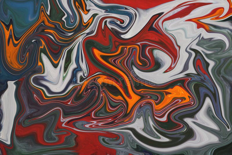 Marbleized Pattern Abstract Painting Background. Liquid Marbling Paint ...