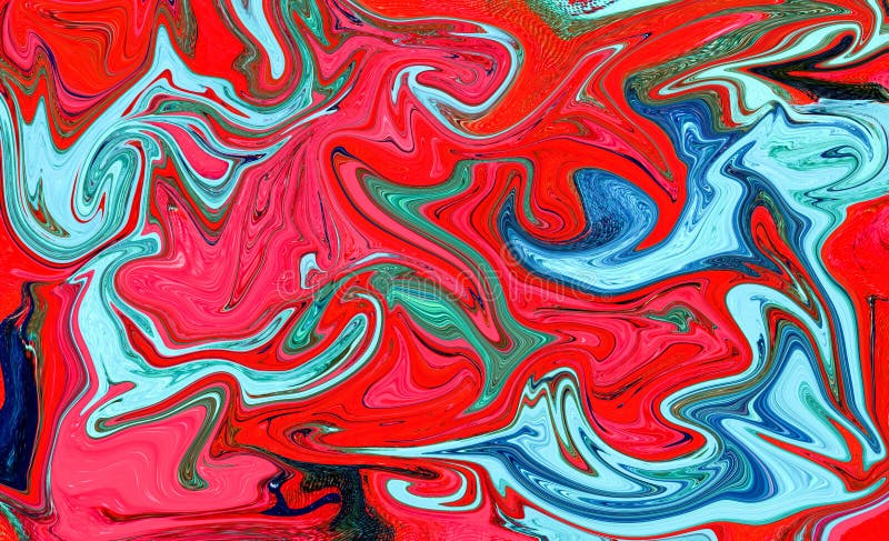 Marbleized Pattern Abstract Painting Background. Liquid Marbling Paint ...